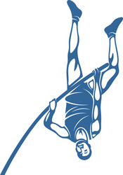 High jump design athletic logo template Royalty Free Vector