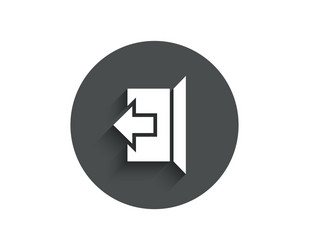 Logout arrow line icon sign out Royalty Free Vector Image