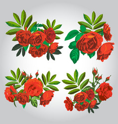 Roses branch floral background Royalty Free Vector Image