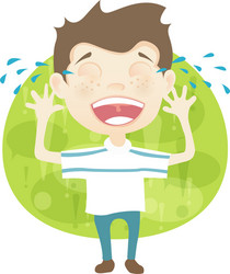 Crying woman talking on phone Royalty Free Vector Image