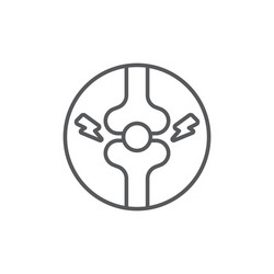 Joint pain icon symbol isolated on white Vector Image