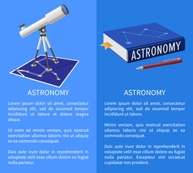 Astronomy banner with frame place for text Vector Image