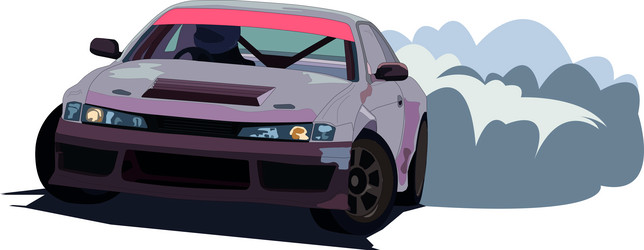 Drift car Royalty Free Vector Image - VectorStock