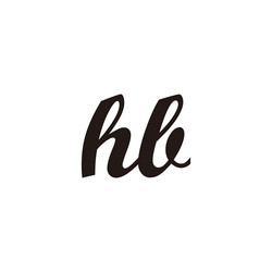 Letter hb geometric symbol simple logo Royalty Free Vector
