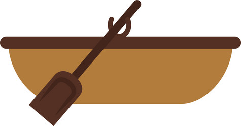 Canoe and oar icon silhouette style Royalty Free Vector