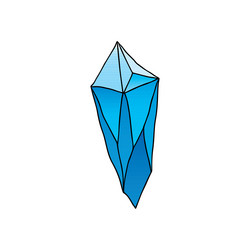 Crystal or natural mineral gemstone game ui icon Vector Image