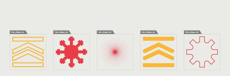 Brutalism shapes rave psychedelic retro Royalty Free Vector