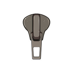 Metal zipper puller cartoon Royalty Free Vector Image