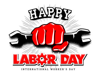 Vintage style revolution poster raised fist Vector Image