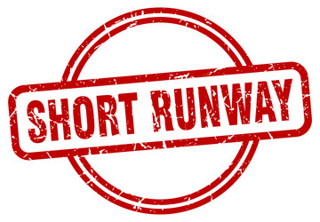 Short runway square stamp Royalty Free Vector Image