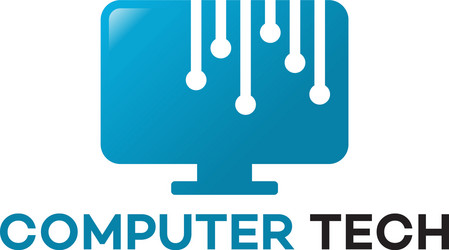 Computer technology logo template designs Vector Image