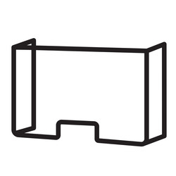 Counter protector barrier icon cashier guard Vector Image