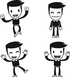 Funny cartoon helper man Royalty Free Vector Image