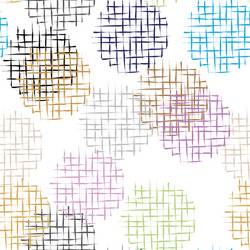 Hand drawn color square grid seamless pattern Vector Image