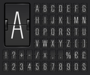 Alphabet Font Timetable Vector Images (over 970)