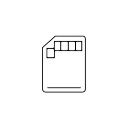 Sd card line icon micro card outline icon Vector Image