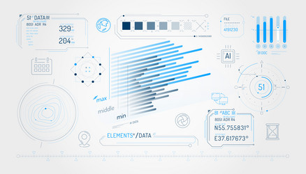 Set of infographic elements about data exchange Vector Image