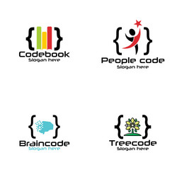 Tech code logo Royalty Free Vector Image - VectorStock