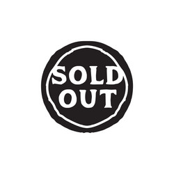 Sold out emblem logo design template Royalty Free Vector