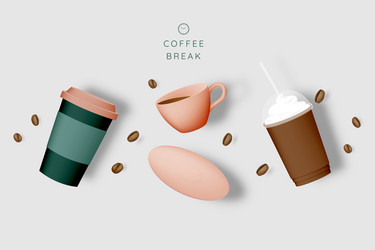 Coffee break background Royalty Free Vector Image