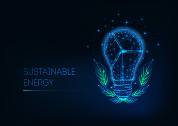 Futuristic sustainable energy concept with low Vector Image