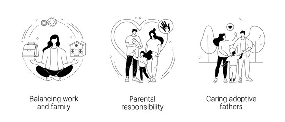 Happy family abstract concept Royalty Free Vector Image