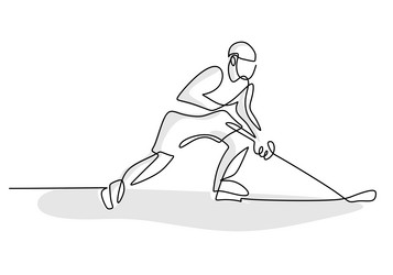 Continuous line drawing stick for selfie Vector Image
