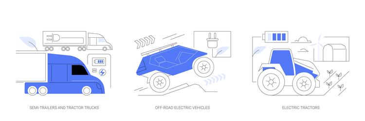 Ev battery lifecycle abstract concept Royalty Free Vector