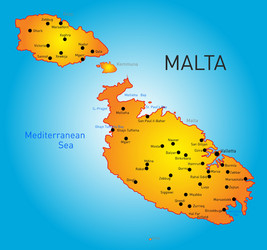 Malta Country in World Map Vector Images (over 300)