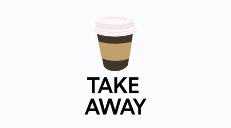 Coffee take away sign Royalty Free Vector Image