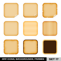 Set of colorful app icon templates frames Vector Image