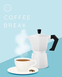 Coffee break background Royalty Free Vector Image