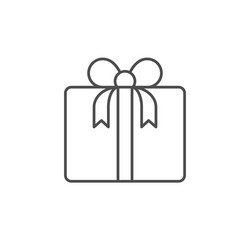 Gift universal icon editable thin line Royalty Free Vector