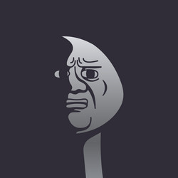 Internet meme trollface design Royalty Free Vector Image