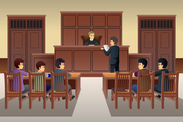Court scene Royalty Free Vector Image - VectorStock