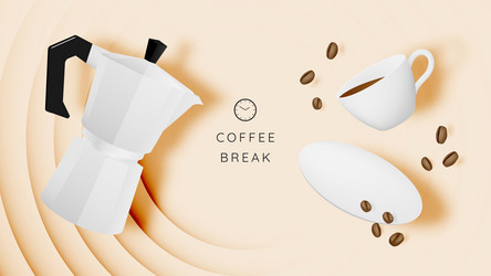 Coffee break background Royalty Free Vector Image