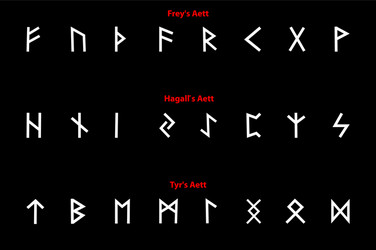 Elder futhark runes Royalty Free Vector Image - VectorStock