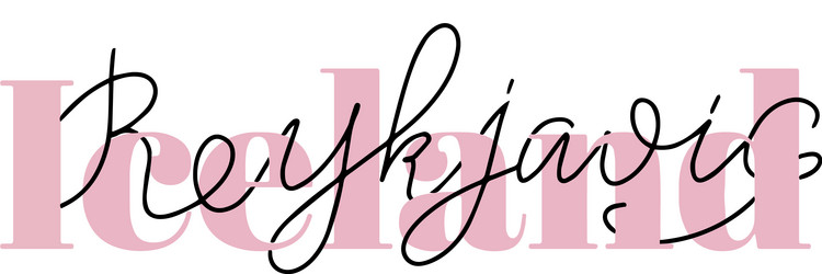 Calligraphy Lettering Iceland Vector Images (27)