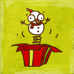 Hand drawn jack in the box Royalty Free Vector Image