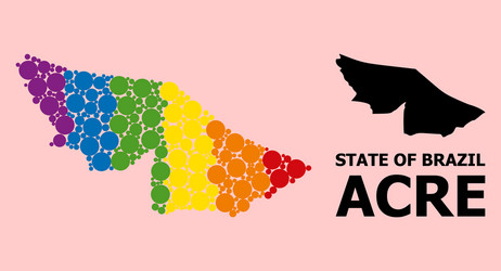 Spectrum mosaic map tocantins state for lgbt Vector Image