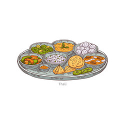 Food Thali Vector Images (95)