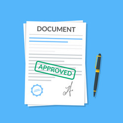 Approved document Royalty Free Vector Image - VectorStock