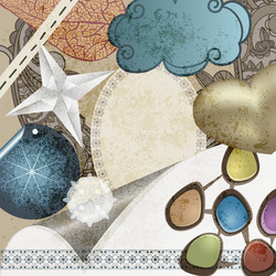 Back vintage scrapbooking template Royalty Free Vector Image