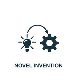 Invention icon monochrome simple sign from idea Vector Image