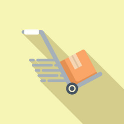 Fast cart delivery icon outline cargo Royalty Free Vector