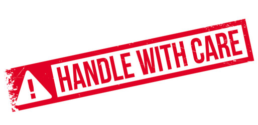 Handle with care rubber stamp Royalty Free Vector Image