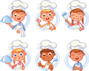 Smiling cook show okay Royalty Free Vector Image