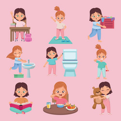 Girl Using Toilet Vector Images (89)