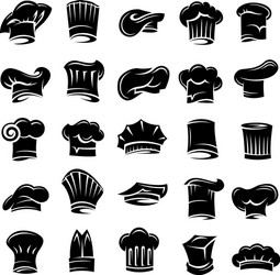 Set of chef hats Royalty Free Vector Image - VectorStock