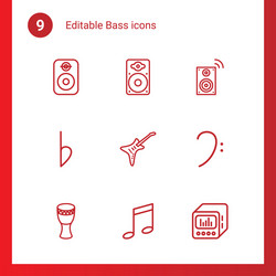 22 bass icons Royalty Free Vector Image - VectorStock